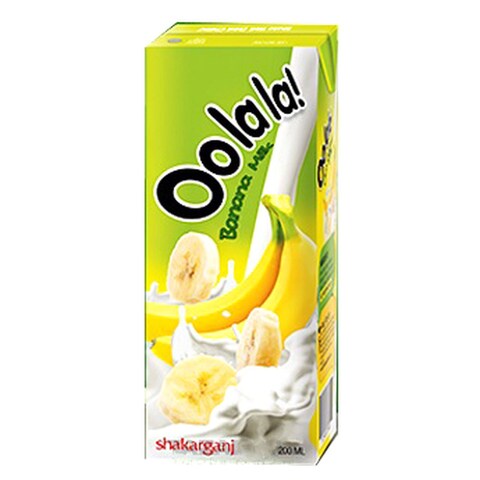 Buy Oolala Banana Flavoured UHT Milk 180 ml Online | Carrefour Pakistan