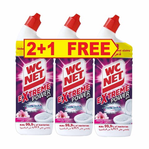WC Net Extreme Power Gel Toilet Cleaner Almond Blossom White 750ml Pack of 3 price in UAE ...