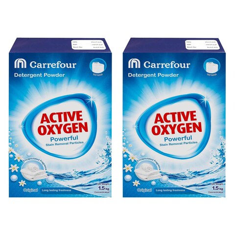 Carrefour Top Load Laundry Detergent Powder Original 1.5kg Pack of 2 ...
