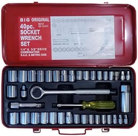 Buy Multipurpose Combination Socket Wrench Set 40 Pieces Online Carrefour KSA