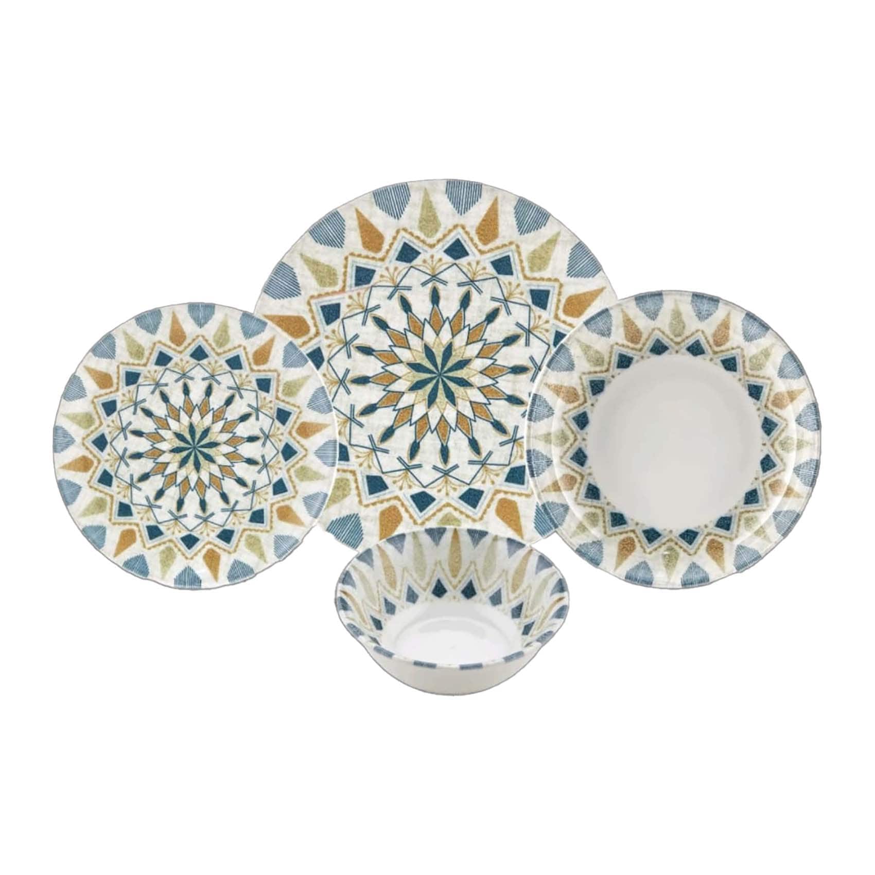 Buy Rienamora Porcelain Dinner Set - 24 Pieces Online | Carrefour Egypt