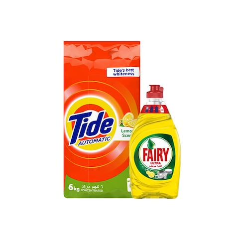 Buy Tide Lemon Automatic Powder Detergent - 4+2Kg + Fairy Ultra Lemon ...