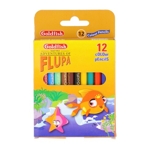 Buy Goldfish Flupa Colour Pencils 12 pcs Online | Carrefour Pakistan