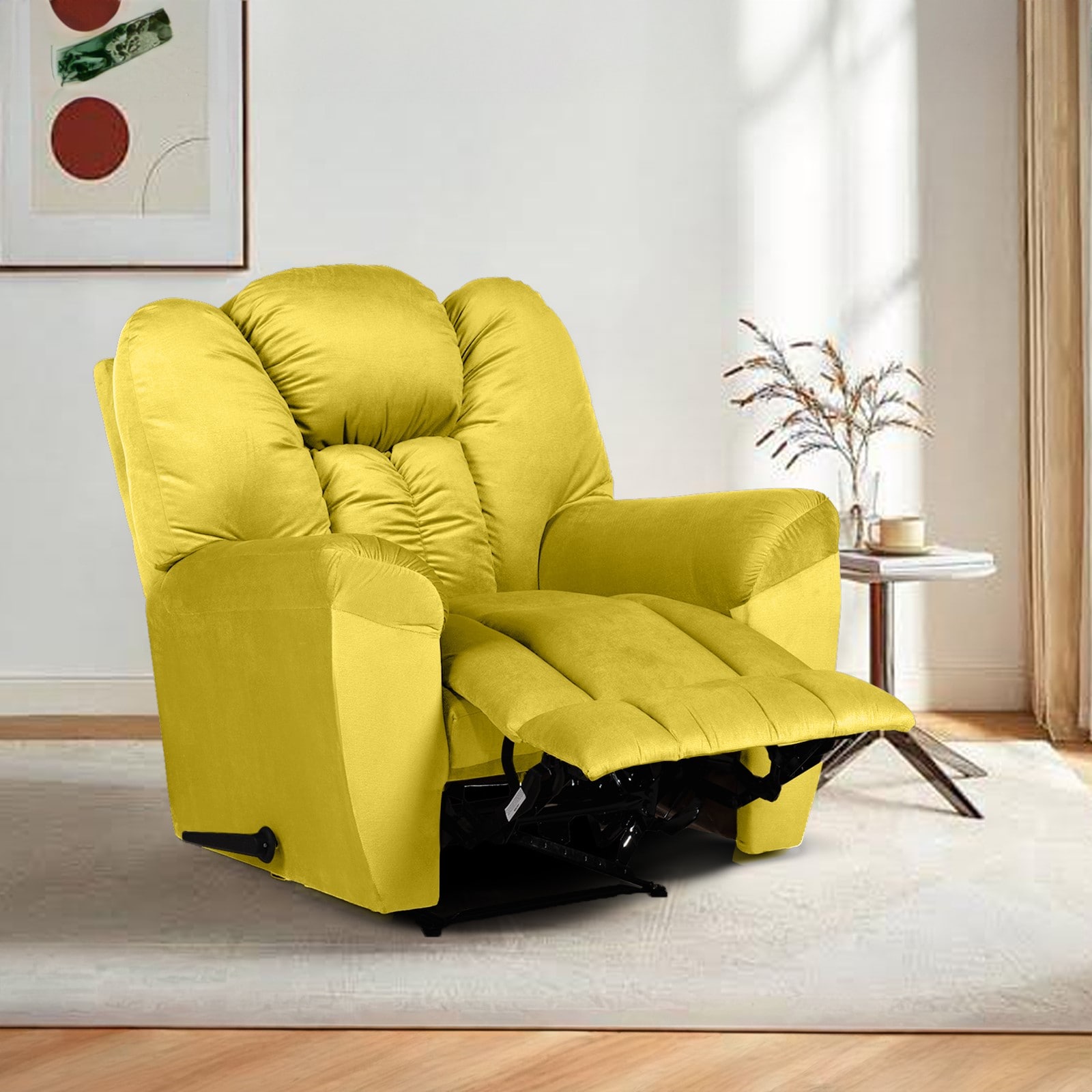 Buy Penhaligon's Velvet Rocking & Rotating Recliner Chair - Gold Online ...