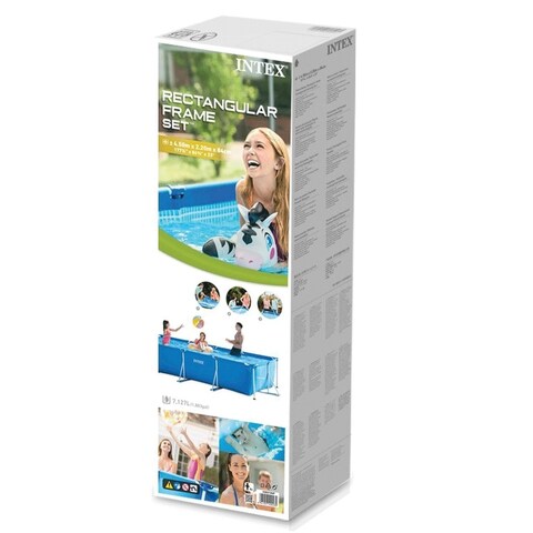 Buy Intex Rectangular Metal Frame Pool - 450x220x84 Cm Online ...