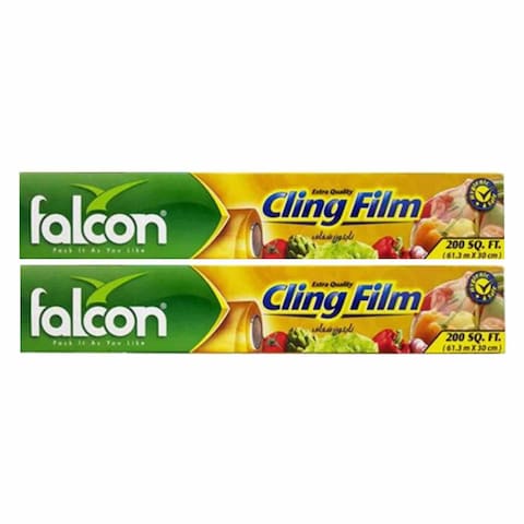 Falcon Cling Film Clear 200sqft Pack of 2 price in UAE | Carrefour UAE ...