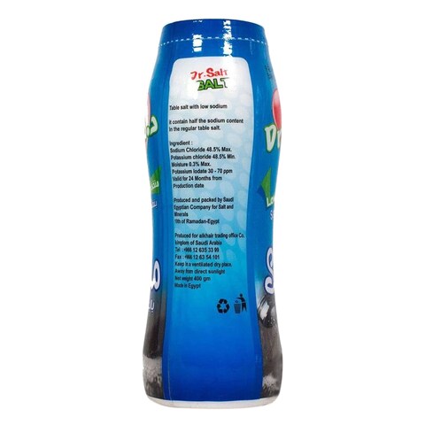 Buy DR. Salt Low Sodium Salt With Iodine - 400 gram Online | Carrefour ...