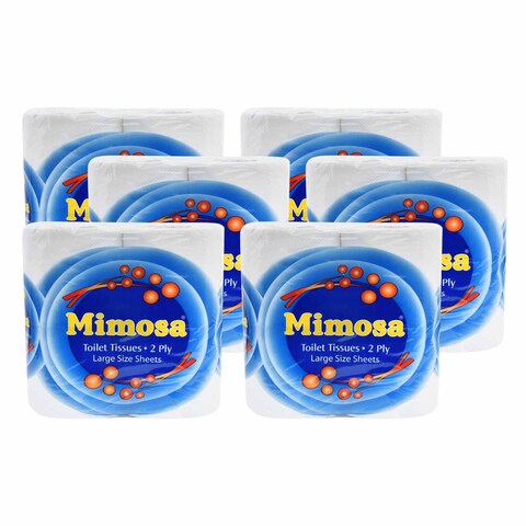 Buy Mimosa 2Ply Toilet Tissue Rolls 4 Count x Pack of 6 Online ...