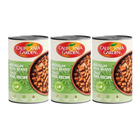 California Garden Street Foul Recipe Premium Unpeeled Fava Beans 450g ...