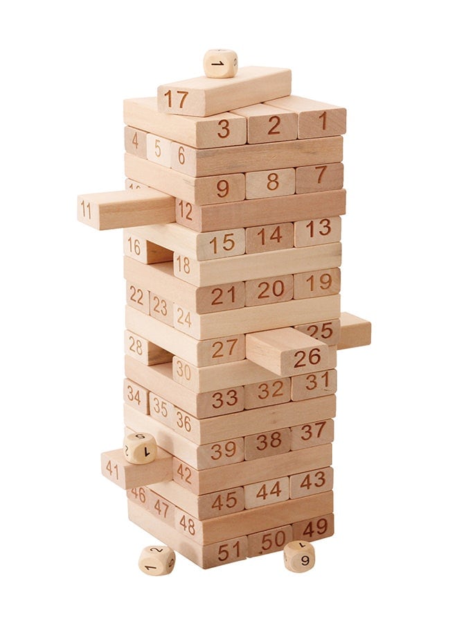 Buy Alostoura 51-Piece Beech Jenga Building Set 1+ Years Online ...
