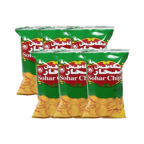 Buy Al Jufir Sohar Potato Chips 100g Pack of 6 Online | Carrefour UAE