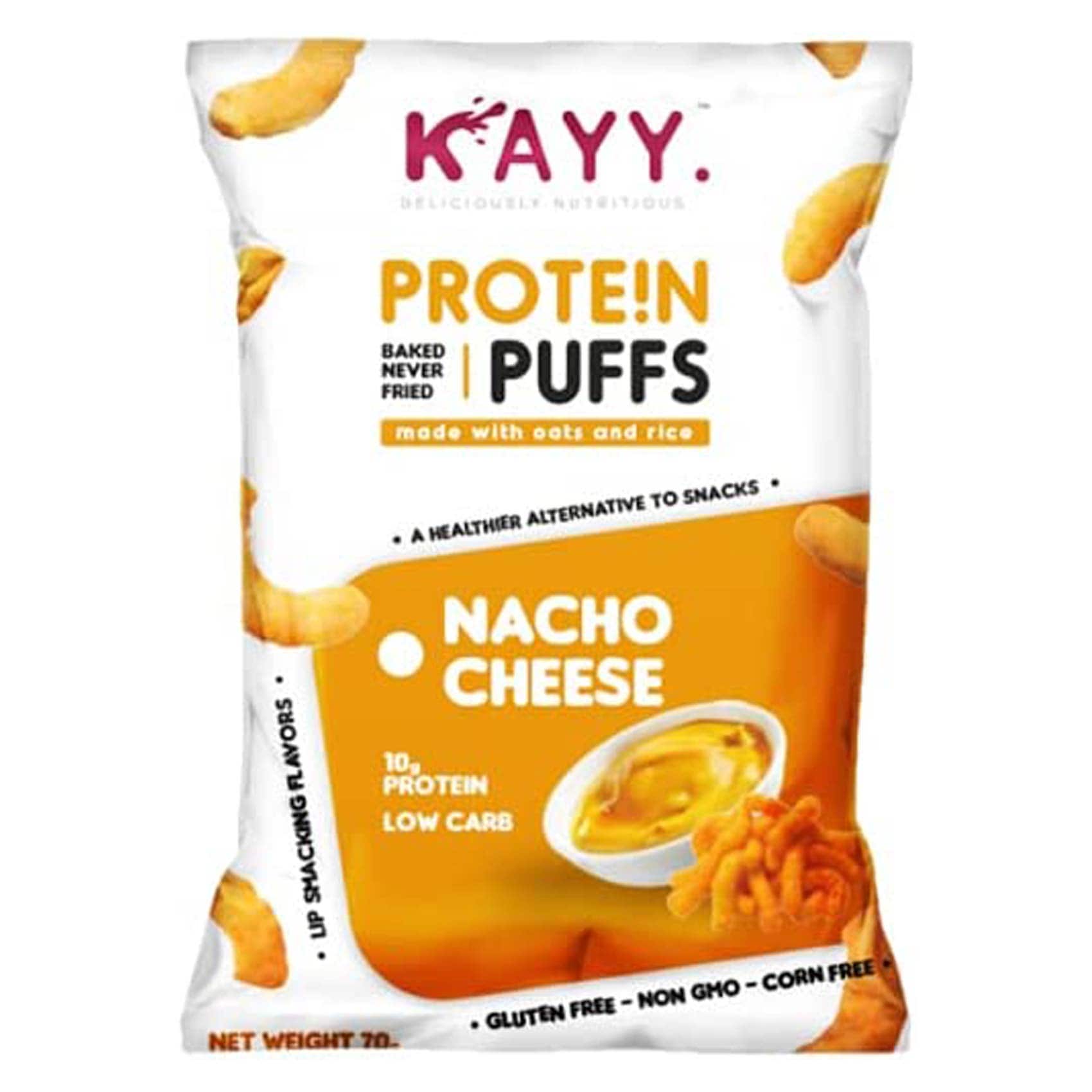 Buy Kayy Protein Puffs - Nacho Cheese - 60 gram Online | Carrefour Egypt