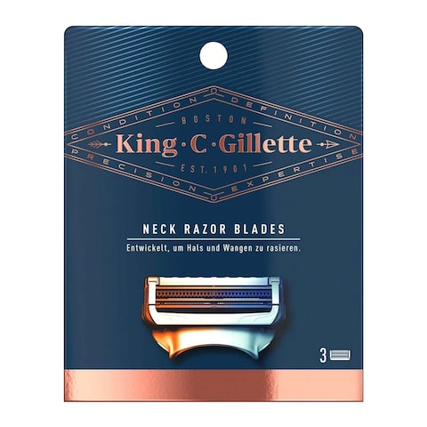 Buy King C. Gillette Neck Shaving Razor Blades Silver 3 count Online ...