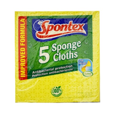 Spontex Sponge Cloths 5 Pieces Online | Carrefour Lebanon