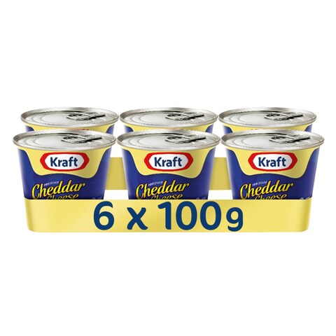 Buy Kraft Cheddar Cheese 100g 6 Pieces Online | Carrefour KSA