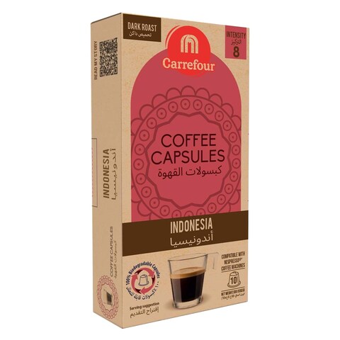 Buy Carrefour Indonesia Dark Roast Coffee 10 Capsules Online ...
