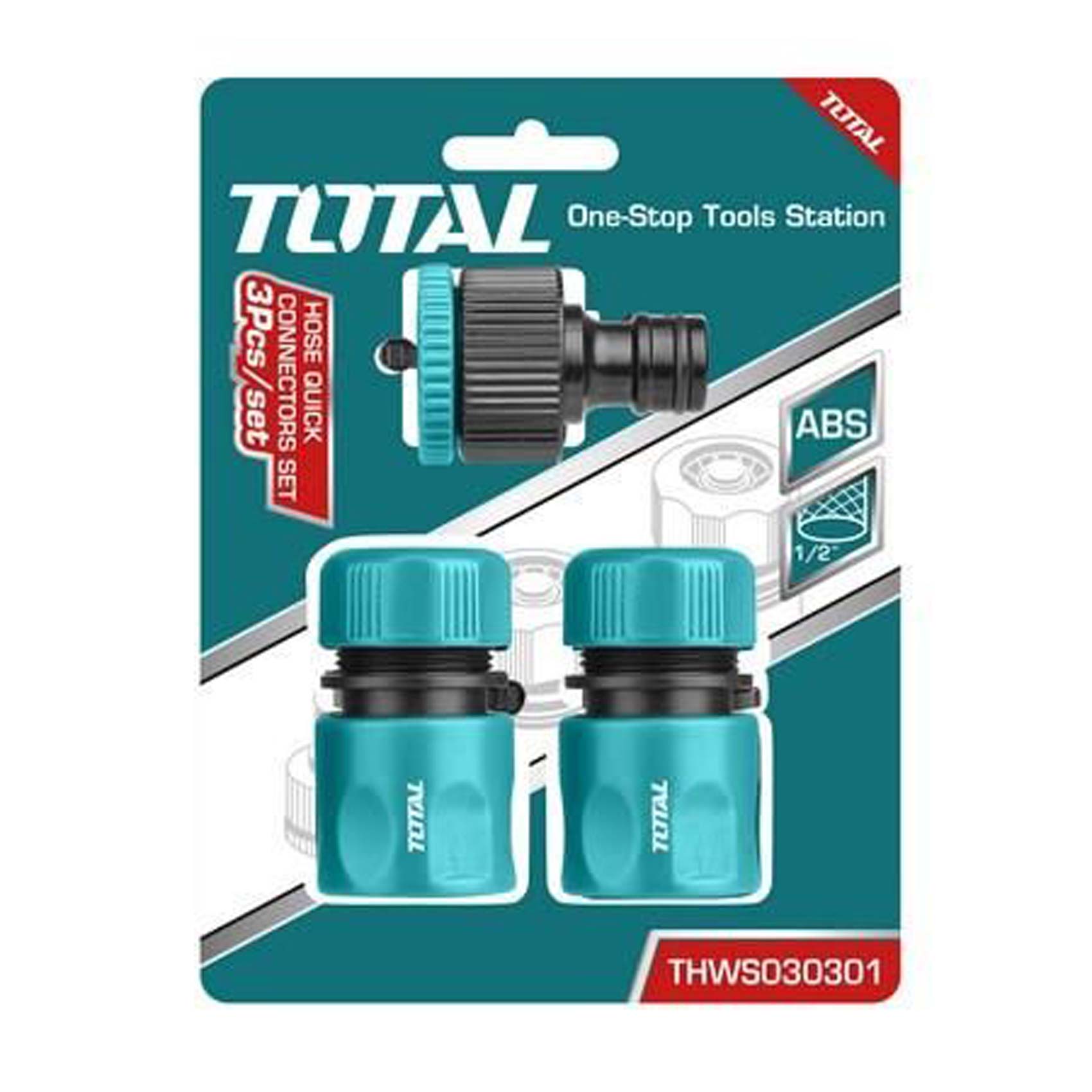 Buy Total Hose Quick Connectors Set - 3 Pieces Online | Carrefour Egypt