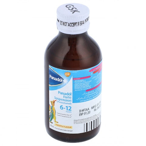 Panadol Forte Suspension 6-12 Years Pineapple Flavour 90ml Online ...