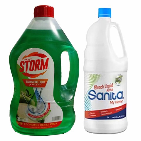 Buy SANITA STORM DISHWAH APPLE 3L Online | Carrefour Lebanon