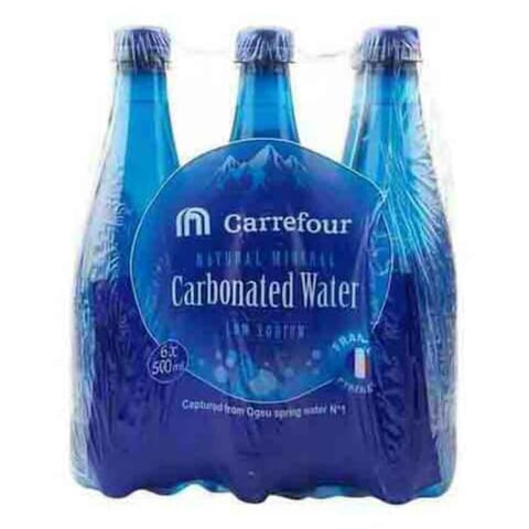Buy Carrefour Ogeu Carbonated Water 500ml x6 Online | Carrefour KSA