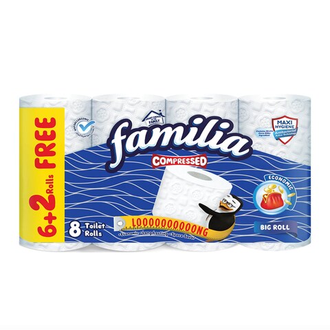 Buy Familia Compressed Toilet Paper - 8 Rolls Online | Carrefour Egypt