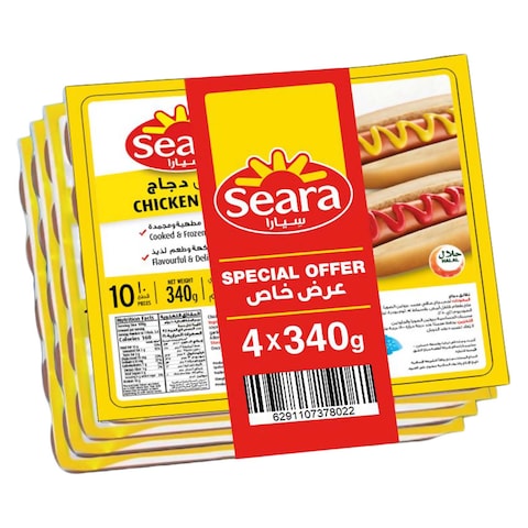 Seara Chicken Franks 340g Pack of 4 price in UAE | Carrefour UAE ...