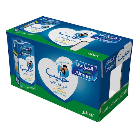 Almarai Long Life Full Fat Milk, Rich And Creamy, 1L x12 Pieces price ...