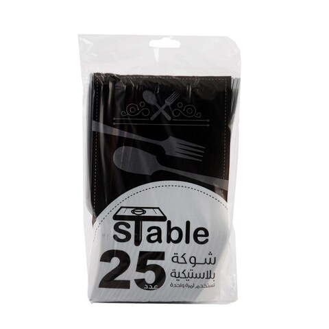 Stable Forks Transparent 25 Pieces Online | Carrefour Jordan