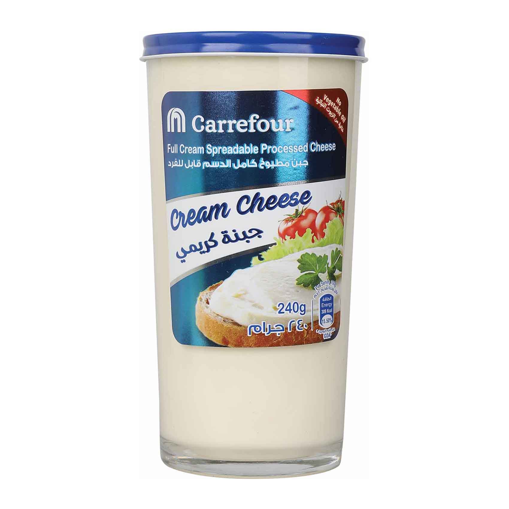 Buy Carrefour Full Cream Spreadable Processed Cream Cheese - 240 gm ...