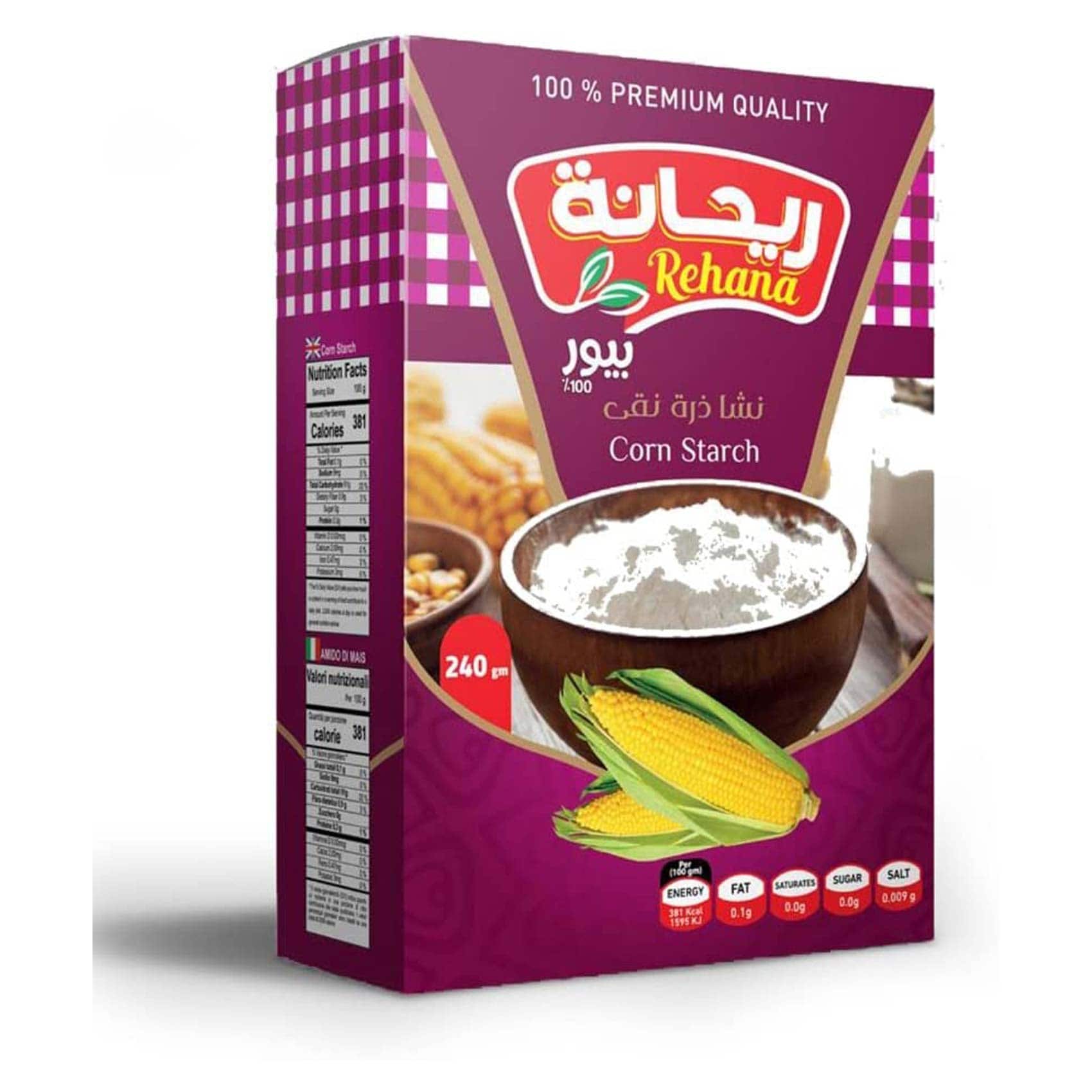 تسوق نشا ذرة ريحانة - 240 جرام أون لاين - كارفور القاهرة، الجيزة ...
