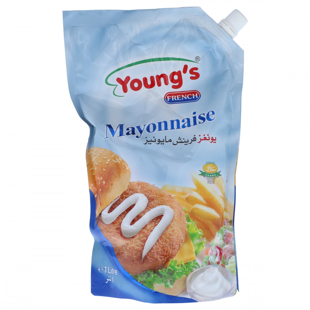 Buy Young'S Mayonnaise Stand Up Pouch 1 lt Online | Carrefour Pakistan