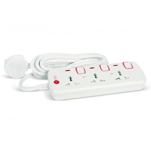 تسوق AFRA Japan Universal Extension Cord, 3 Way, 3 Universal Sockets, 5 ...