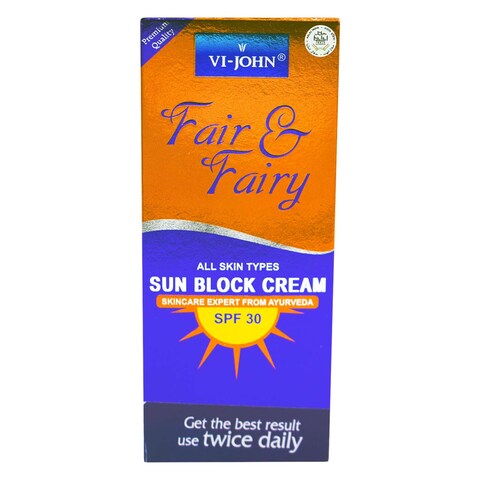 Buy Vi-John SPF 30Fair And Fairy Sunblock Cream 50g Online | Carrefour ...
