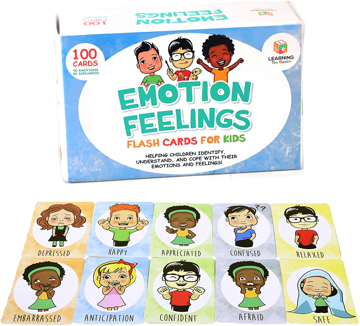 Buy L Learning Toy Boxes Feelings Flashcards Game Emotion Cards For ...
