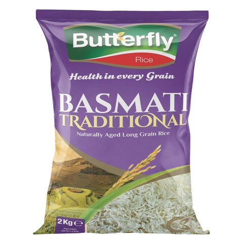 Buy Butterfly Traditional Basmati Rice 2Kg Online | Carrefour Kenya