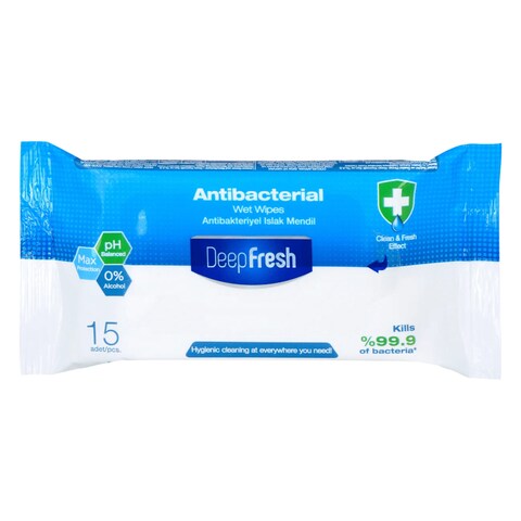 Buy Deep Fresh Antibacterial Wet Wipes 15 Pieces Online | Carrefour Kenya