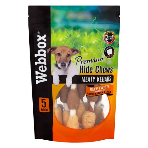 Webbox Dog Food Treats 3 In 1 Beef Meaty Kebabs 5 Pieces Online ...