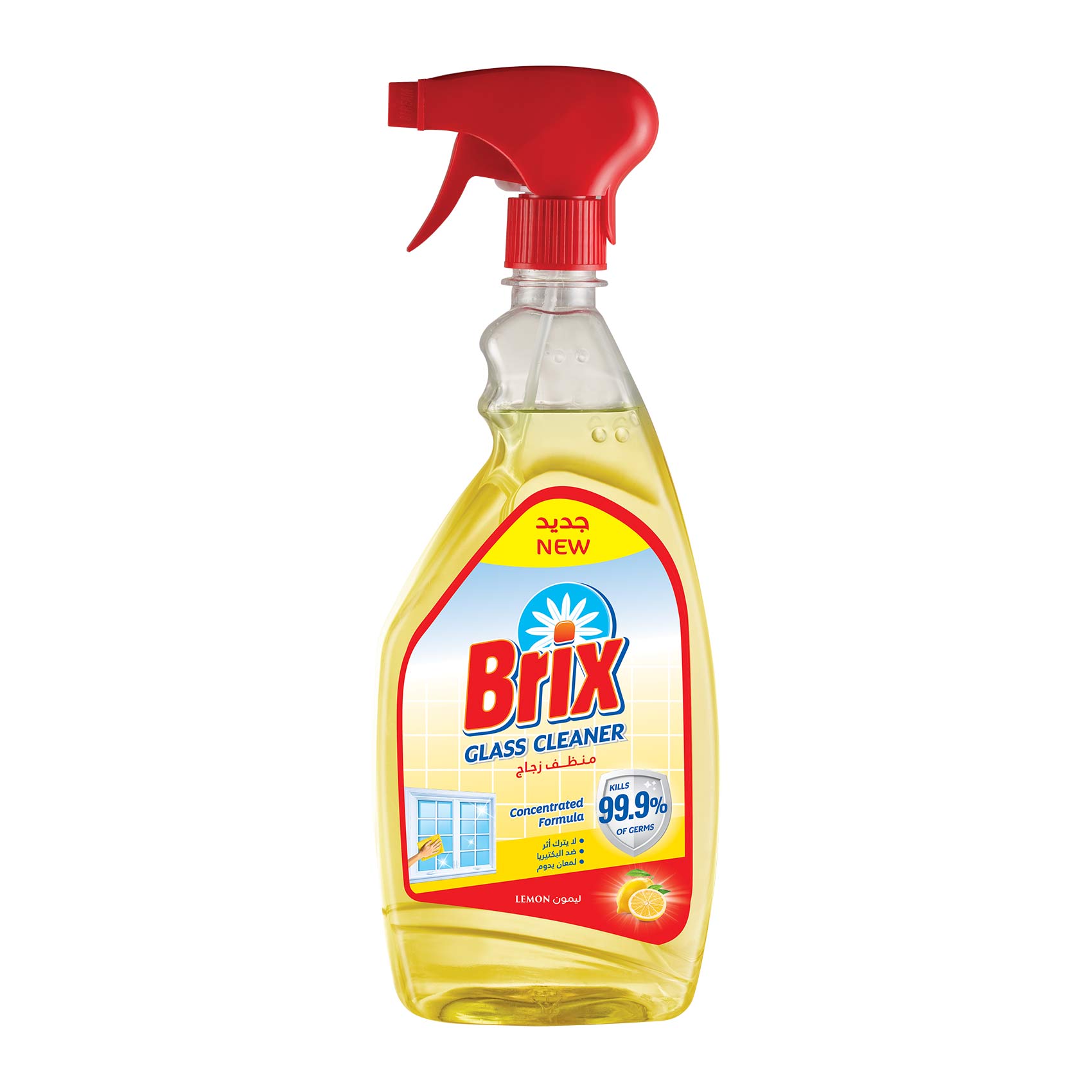 Buy Brix Glass Cleaner with Lemon Scent - 500 ml Online | Carrefour Egypt