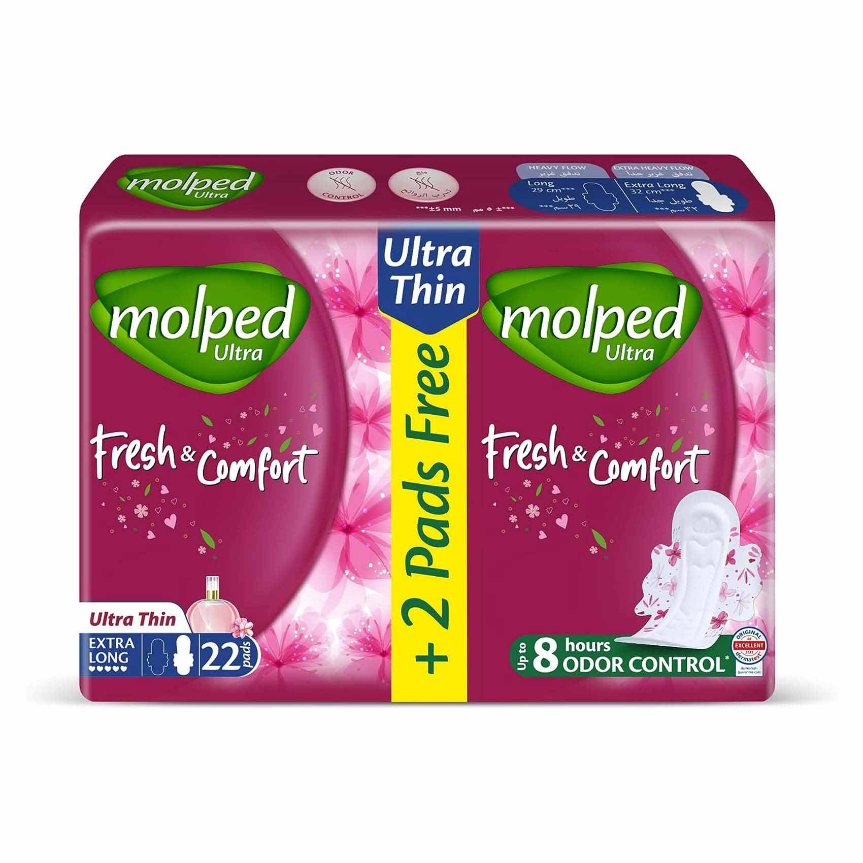 Buy Molped Ultra Fresh & Comfort Pads - Extra Long - 22 Pads Online ...