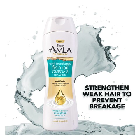 Buy Dabur Amla Oil Therapy Anti Breakage Fish Oil Shampoo 400ml Online ...