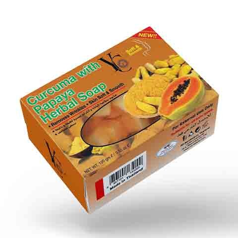 Buy YC Turmeric With Papaya Herbal Soap Pack 100g Online | Carrefour KSA