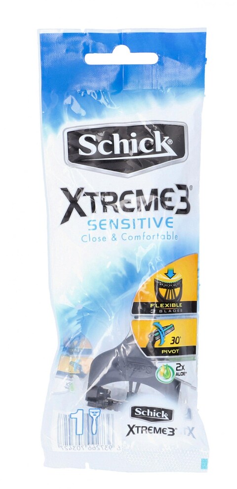 Buy Schick Extreme 3 Sensitive Close & Comfortable Triple Blade Online ...