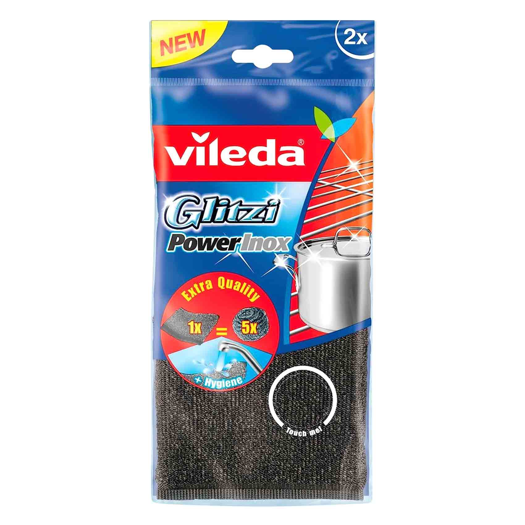 Buy Vileda Glitzi Power Inox Scrubber Set 2 Pieces Online | Carrefour Kenya