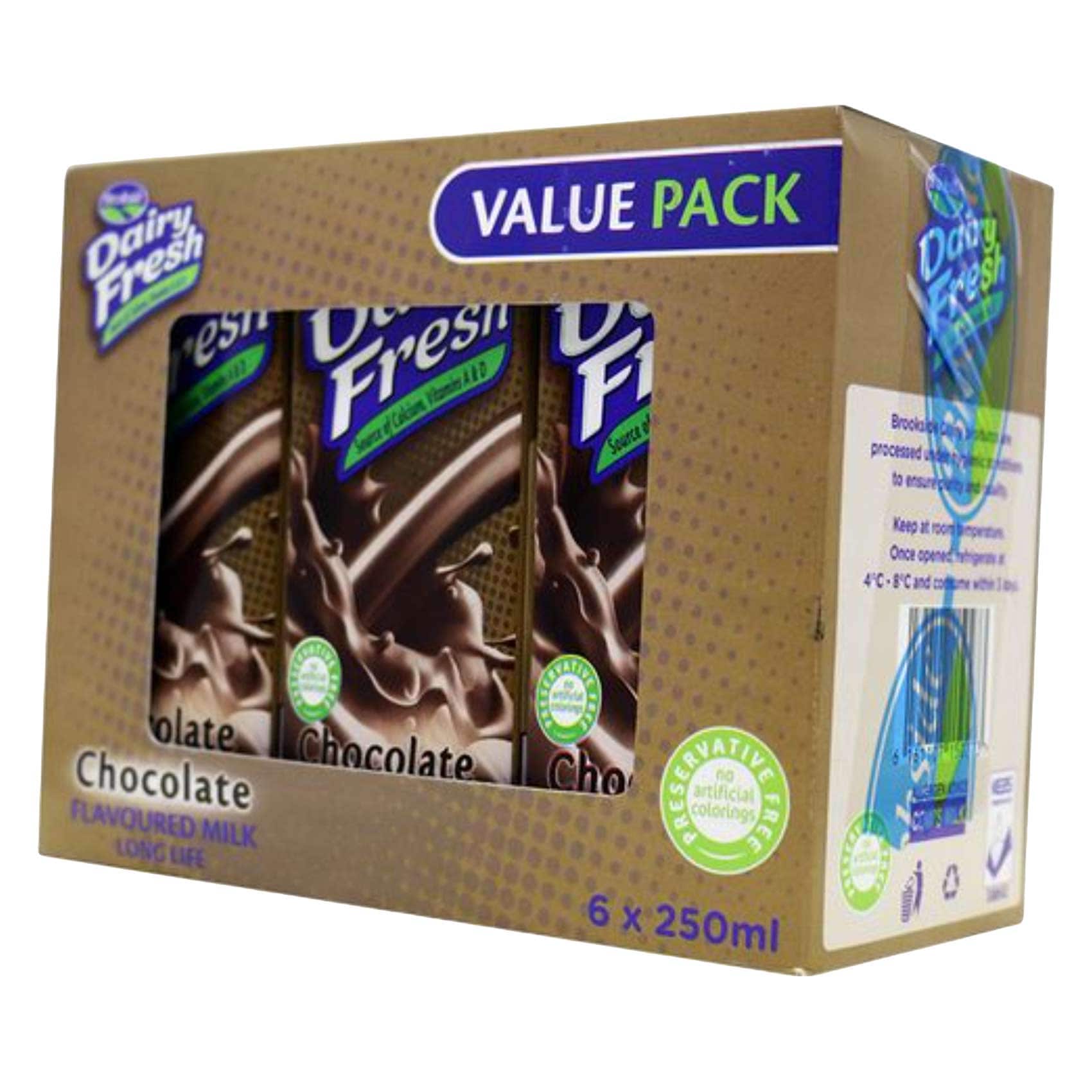 Buy Brookside Dairy Fresh Chocolate Flavoured Milk 250Ml X Pack Of 6 ...
