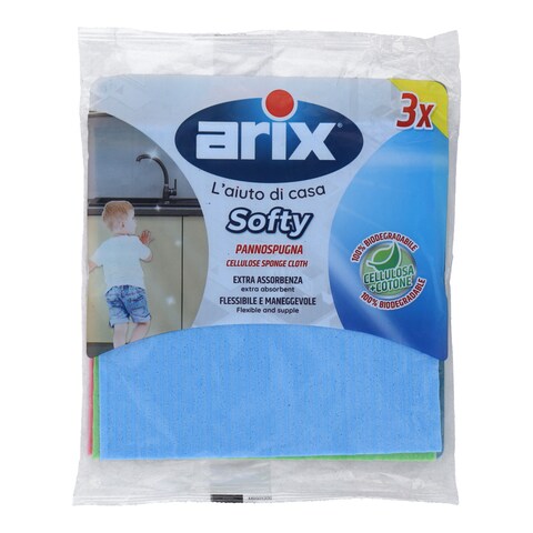 Buy Arix Softy Pannospugna Cellulose Sponge Cloth 3x Online | Carrefour ...