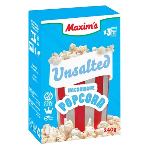 Buy Maxim's Unsalted Microwave Popcorn 240g Online | Carrefour Lebanon