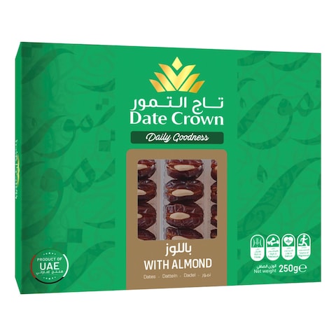 Date Crown Dates with Almonds 250g price in UAE | Carrefour UAE ...