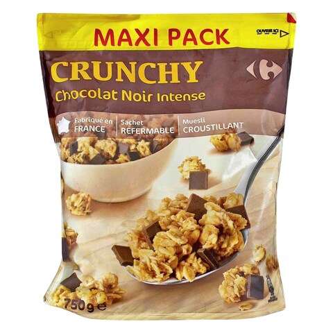 Buy Carrefour Crunchy Dark Chocolate Cereal 750GR Online | Carrefour ...