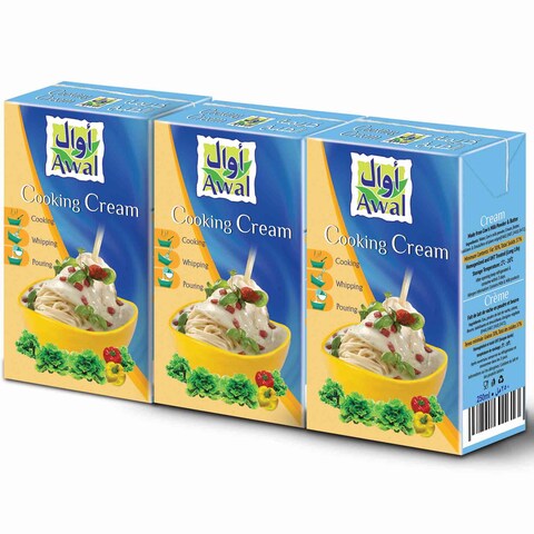 Awal Cooking Cream 250ml x Pack of 3 price in Kuwait | Carrefour Kuwait ...