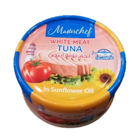Buy Masterchef White Meat Tuna Sunflower Oil 185g Online | Carrefour KSA